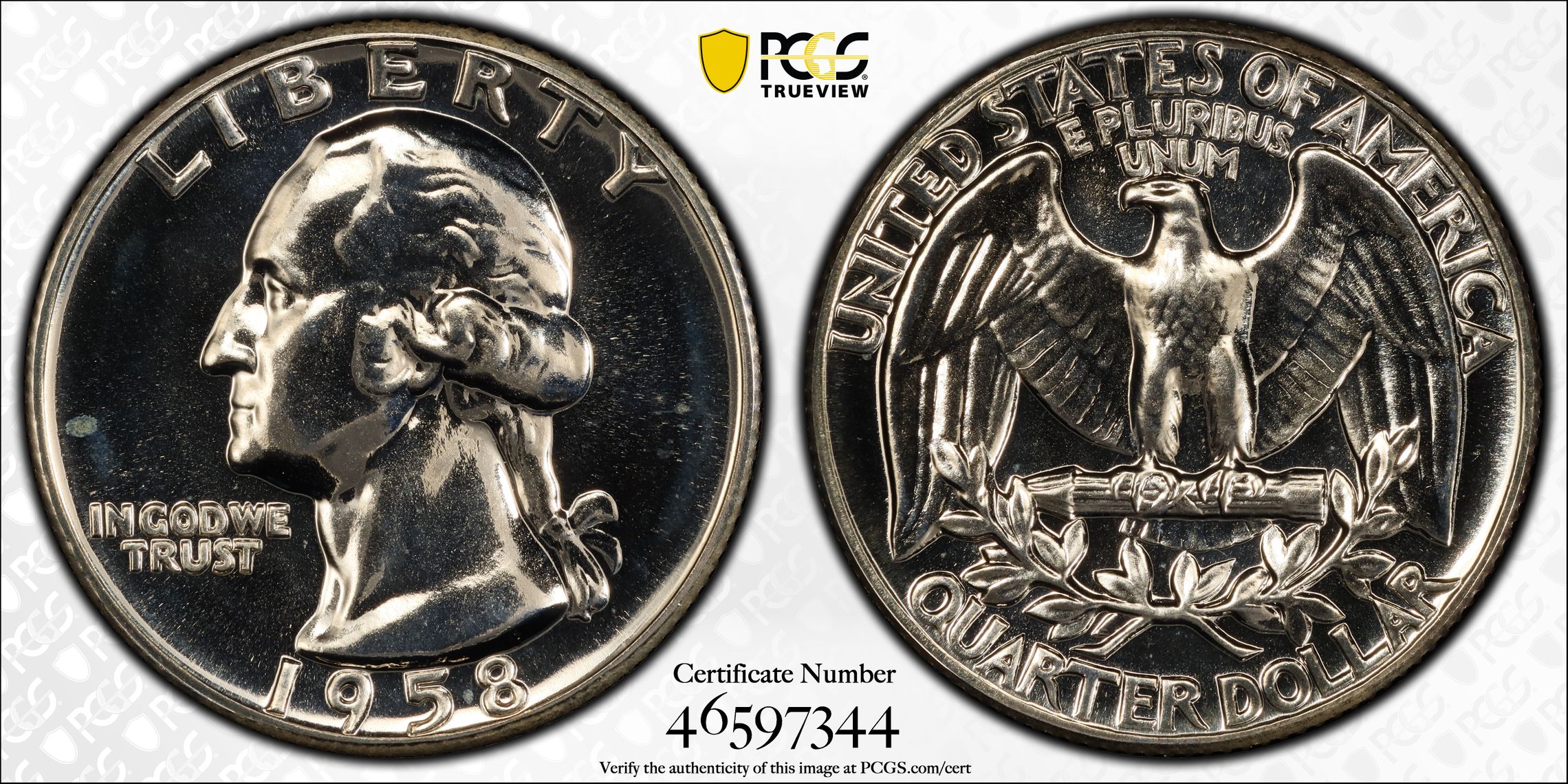 PCGS Certificate Verification Coin Details for Cert #46597344