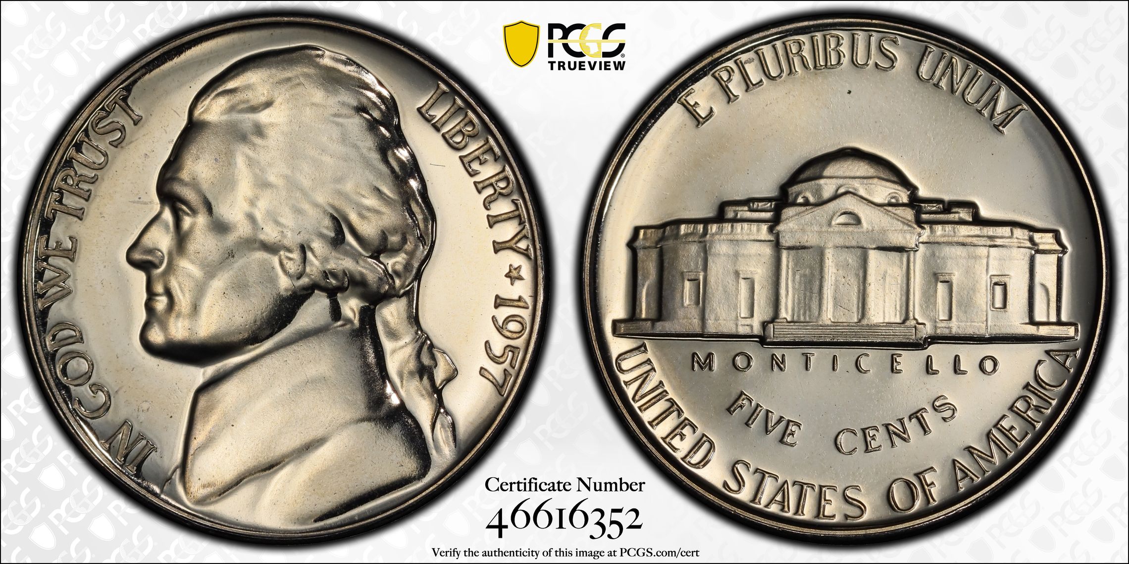 PCGS Certificate Verification Coin Details for Cert #46616352