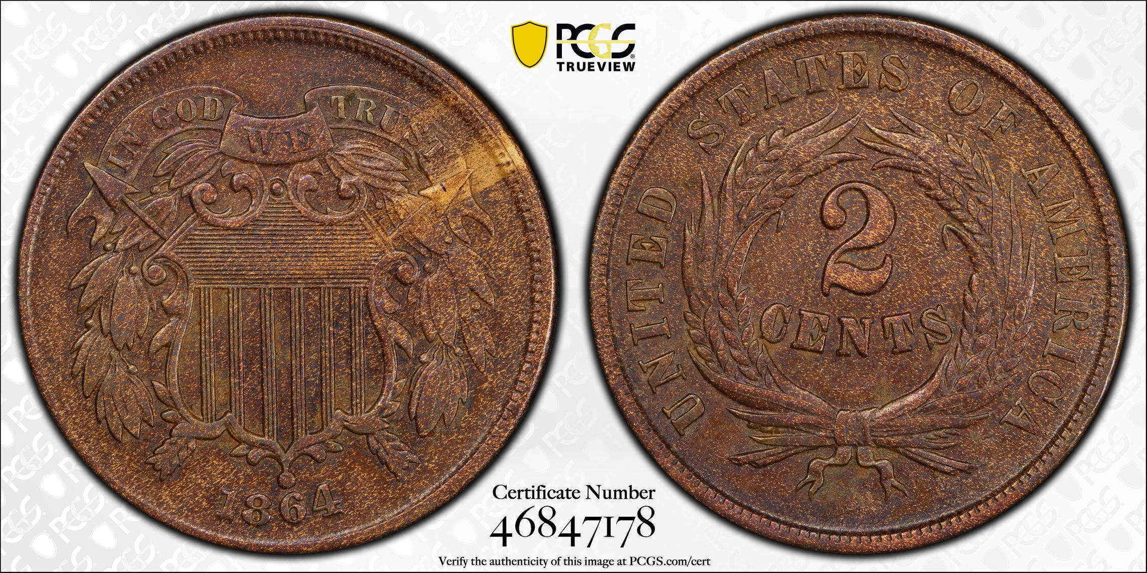 PCGS Certificate Verification Coin Details for Cert #46847178