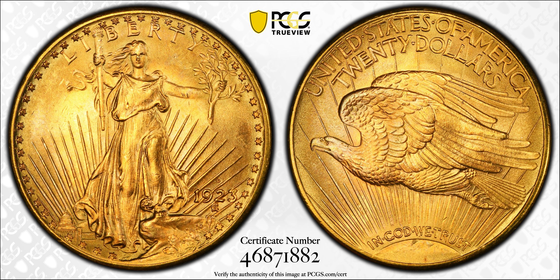 PCGS Certificate Verification Coin Details for Cert #46871882