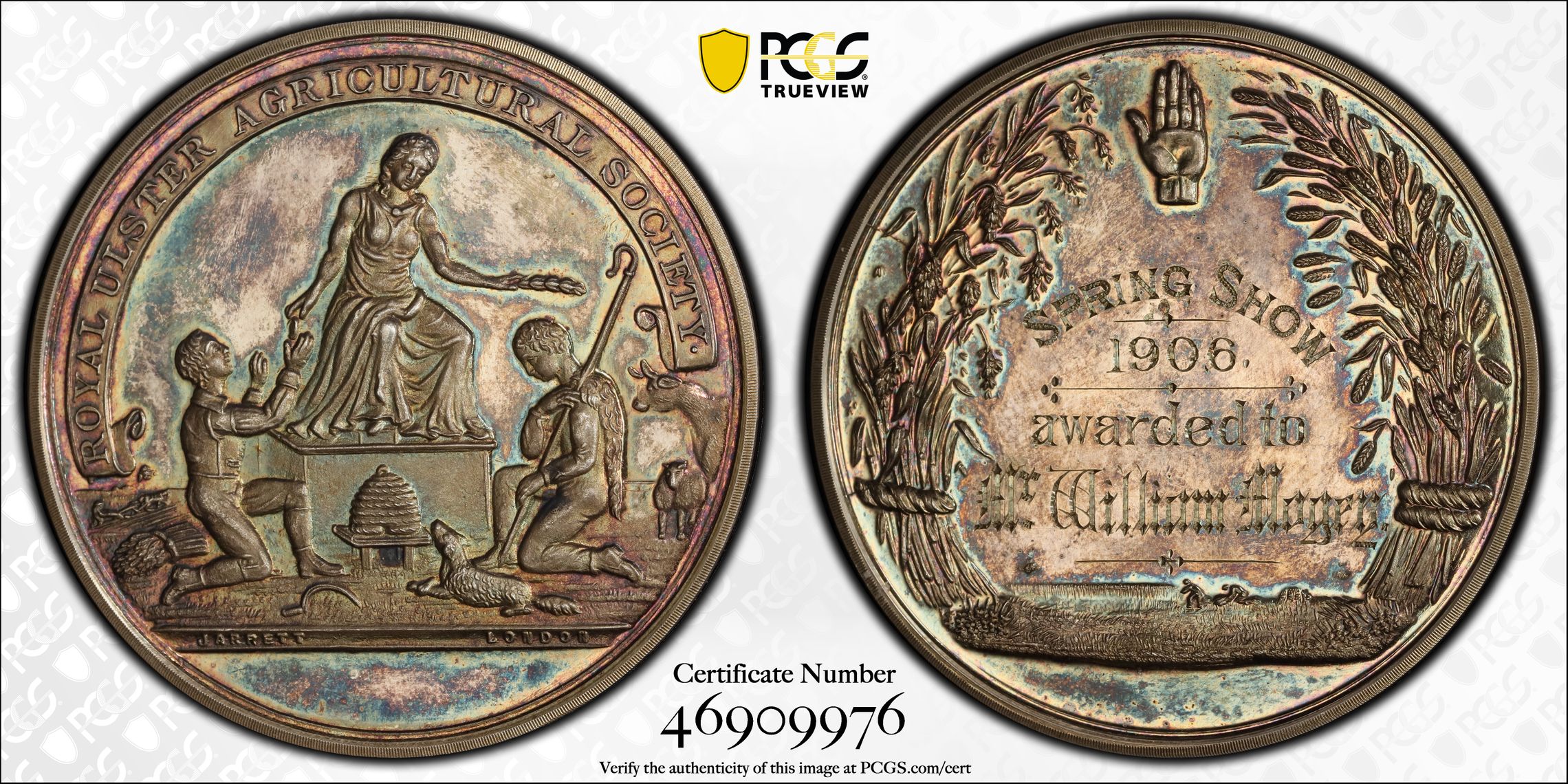 PCGS Certificate Verification Coin Details for Cert #46909976