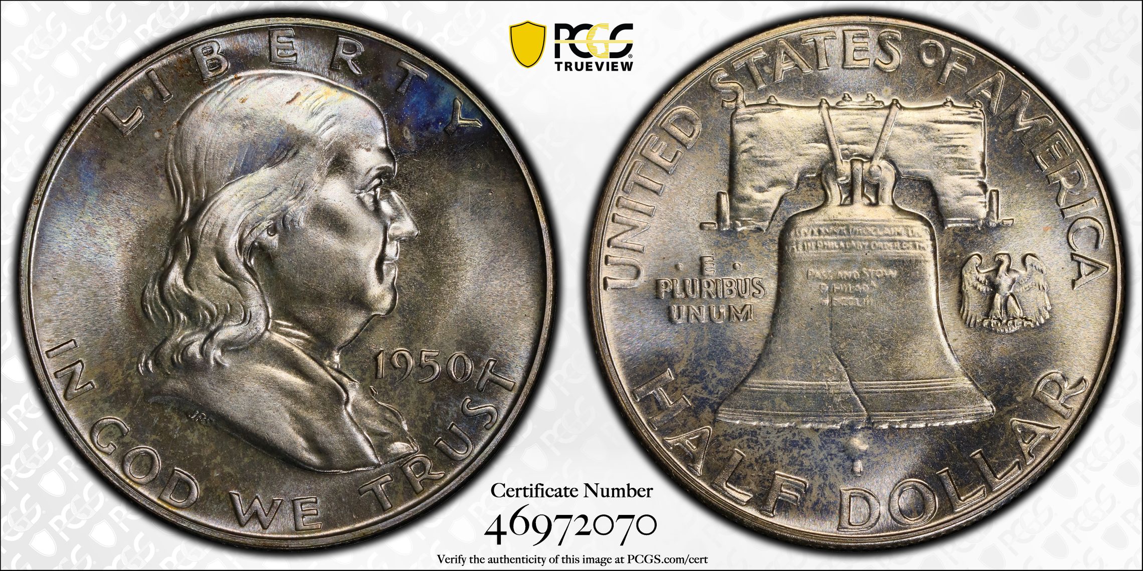 PCGS Certificate Verification Coin Details for Cert #46972070