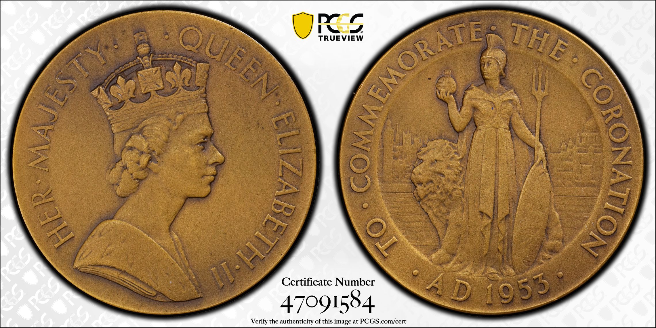 PCGS Certificate Verification Coin Details for Cert #47091584