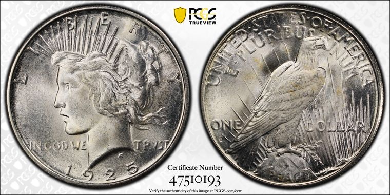 PCGS Certificate Verification Coin Details for Cert #47510193