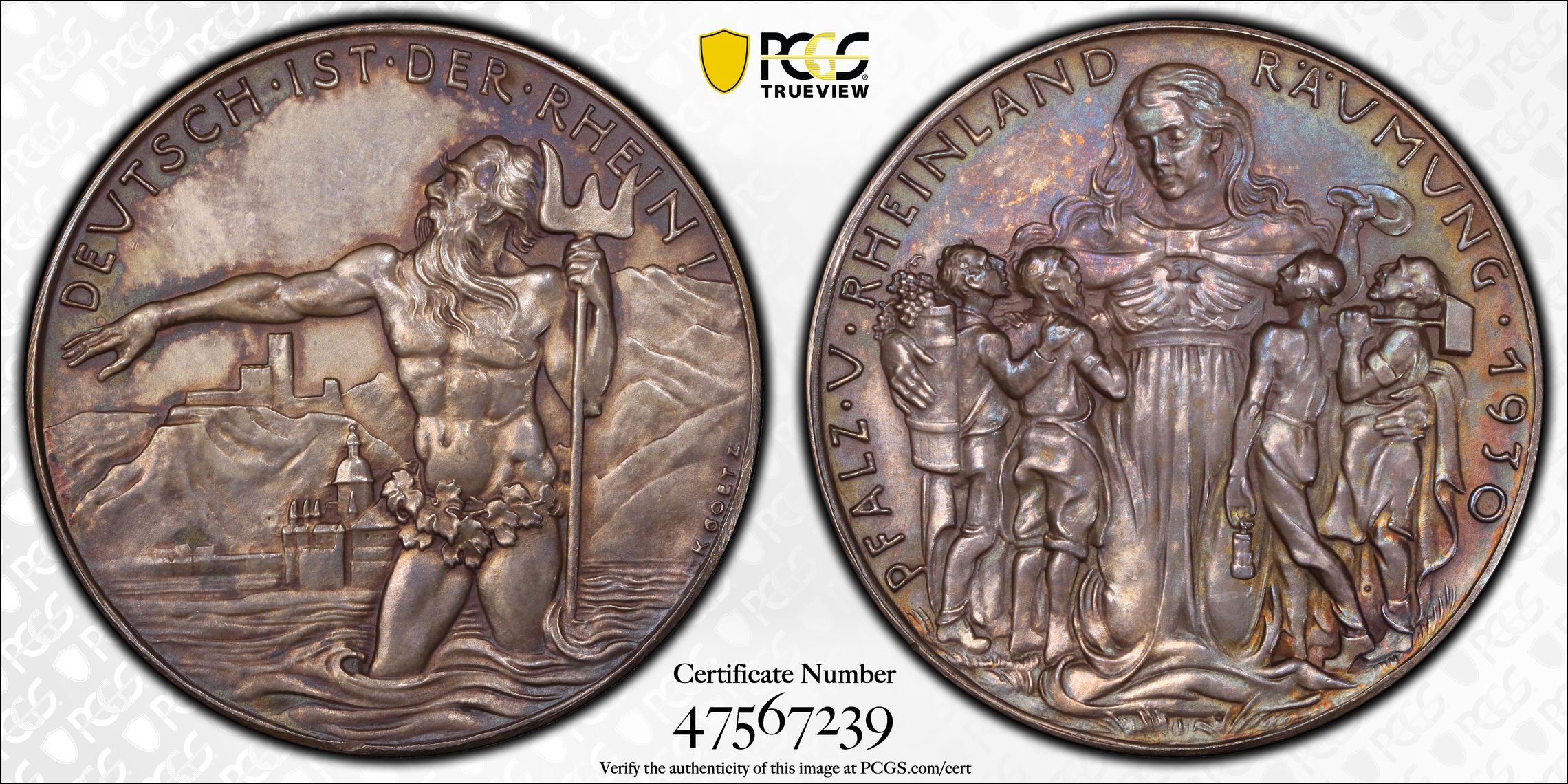 PCGS Certificate Verification Coin Details for Cert #47567239