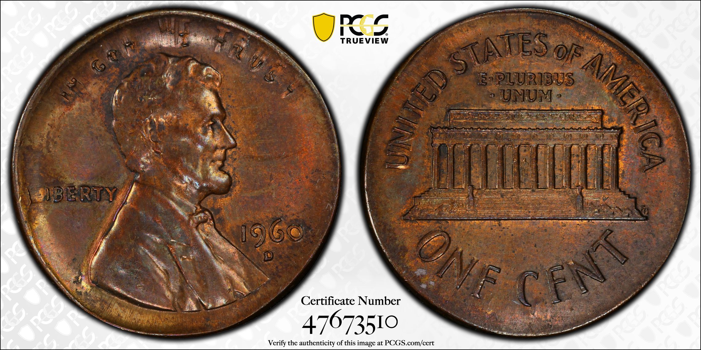 PCGS Certificate Verification Coin Details for Cert #47673510