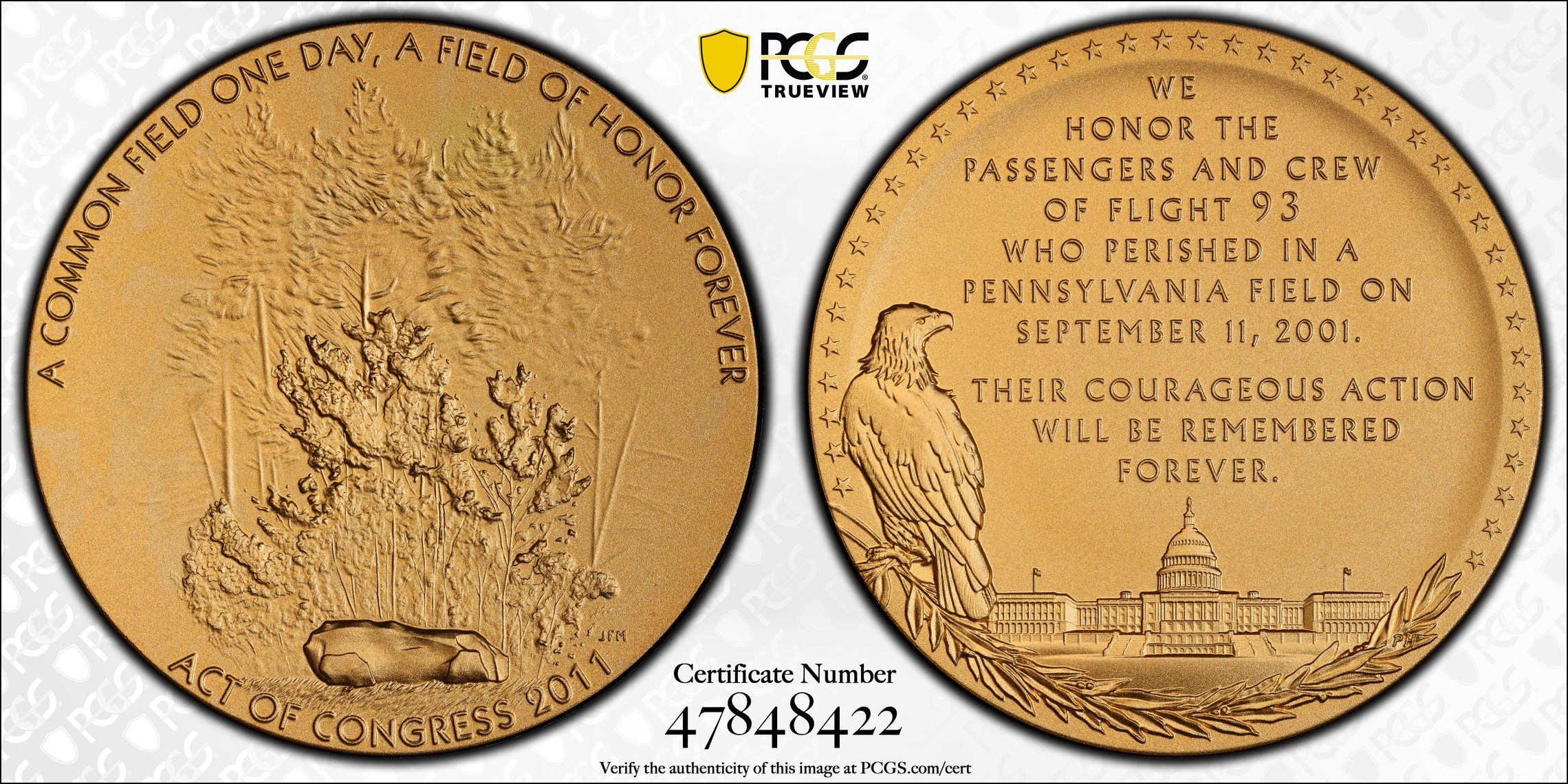PCGS Certificate Verification Coin Details for Cert #47848422