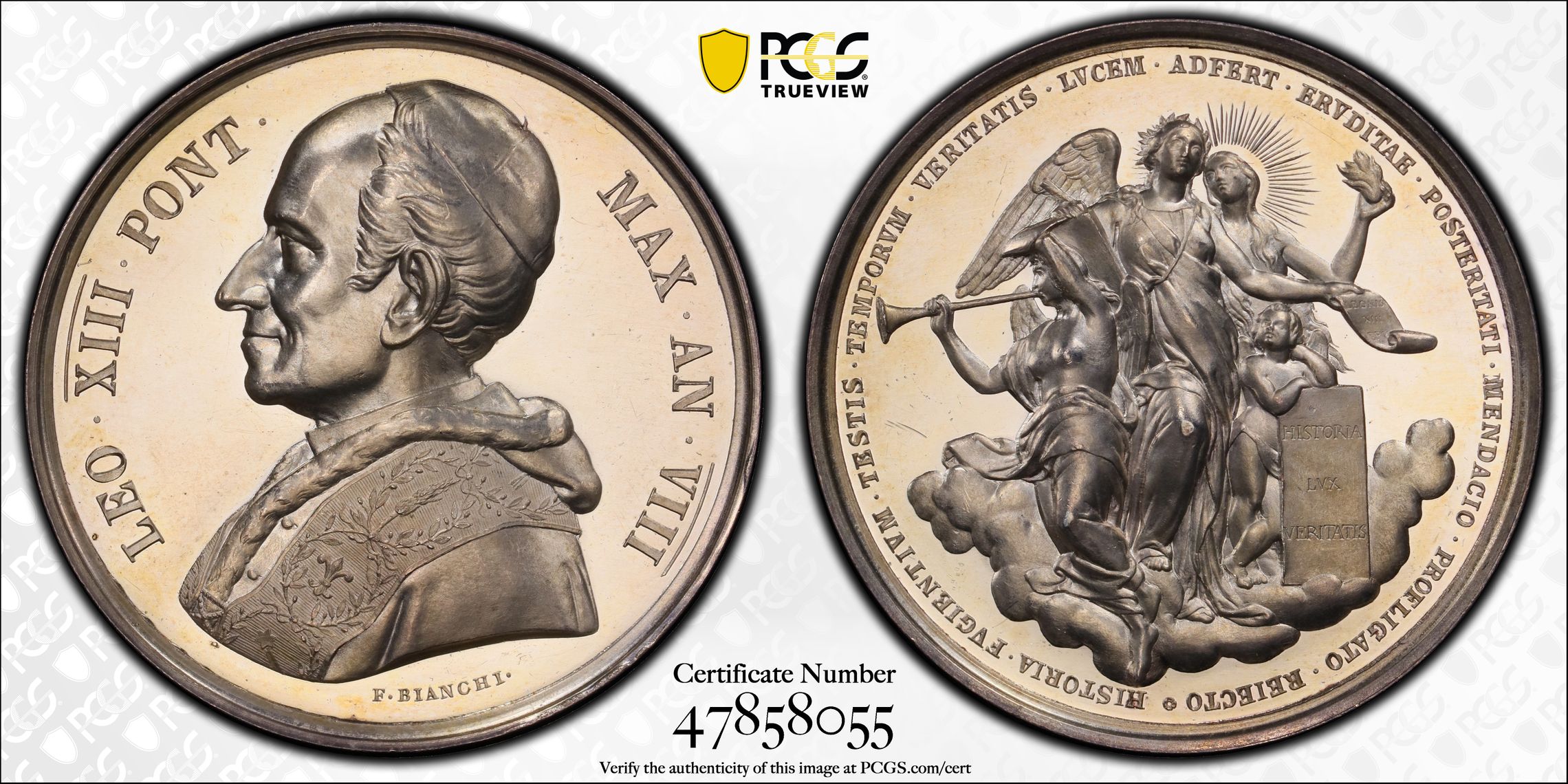 PCGS Certificate Verification Coin Details for Cert #47858055