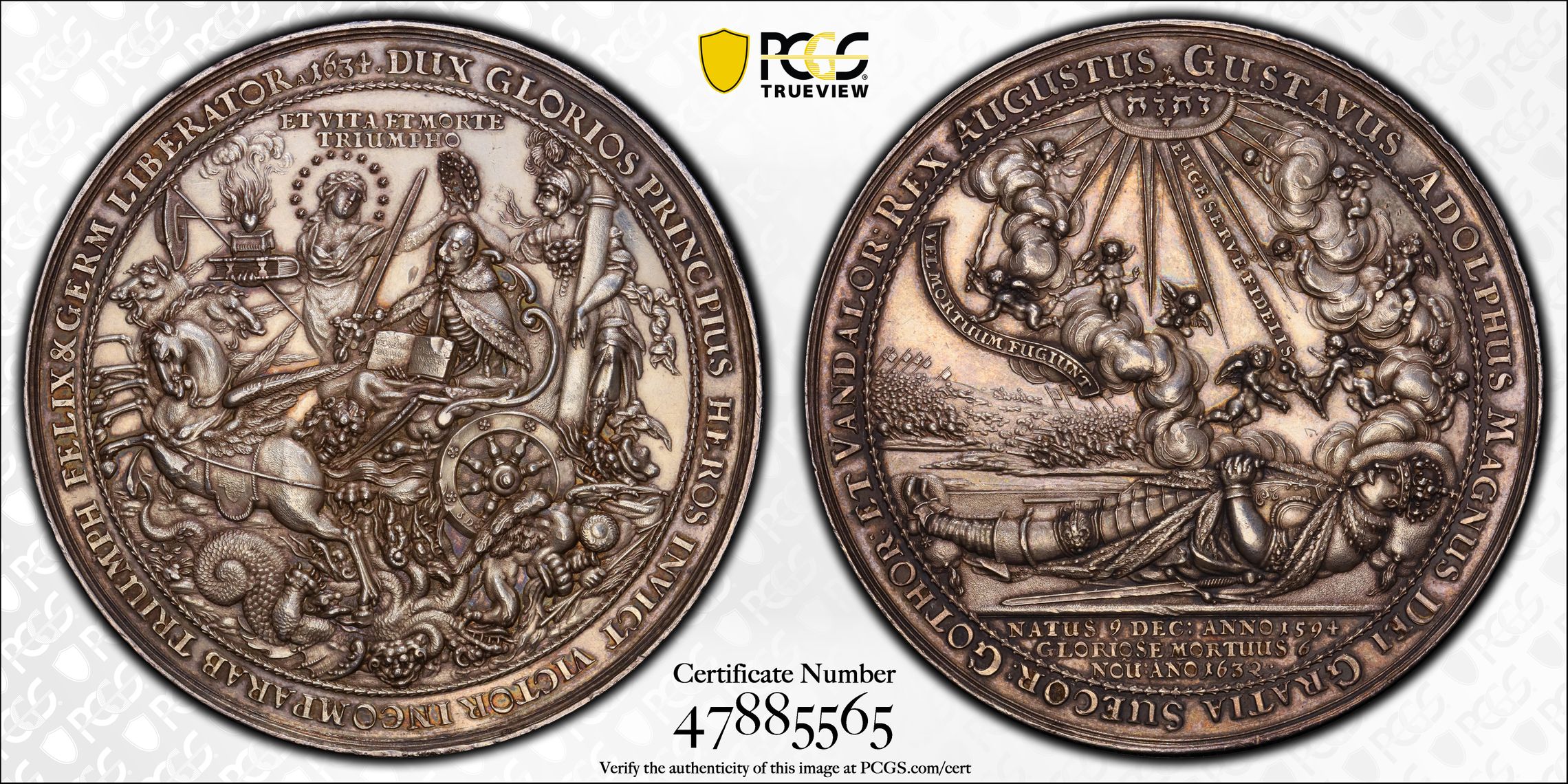 PCGS Certificate Verification Coin Details for Cert #47885565