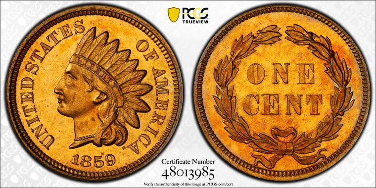 PCGS Certificate Verification Coin Details for Cert #48013985