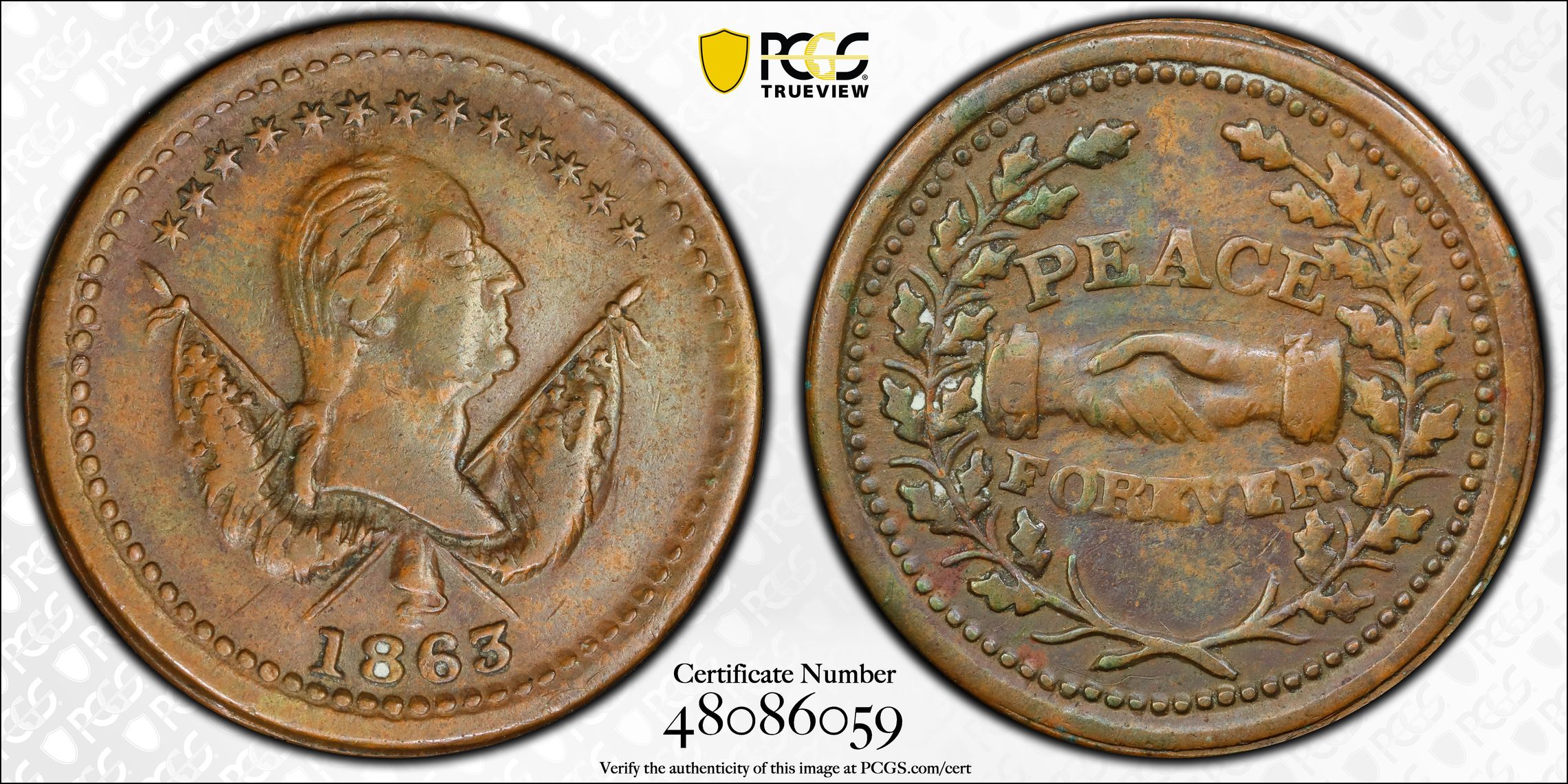 PCGS Certificate Verification Coin Details for Cert #48086059