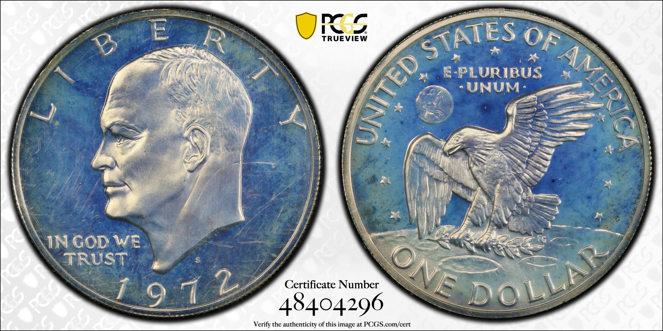 PCGS Certificate Verification Coin Details for Cert #48404296