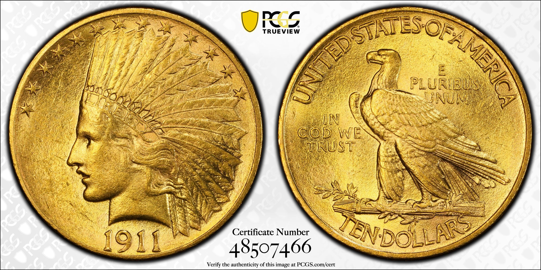 PCGS Certificate Verification Coin Details for Cert #48507466