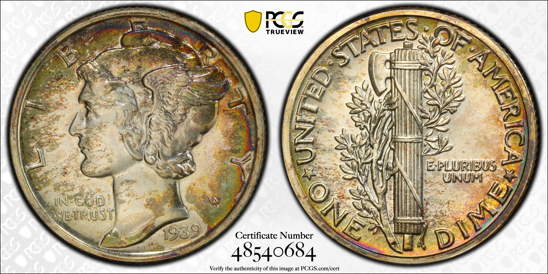 PCGS Certificate Verification Coin Details for Cert #48540684