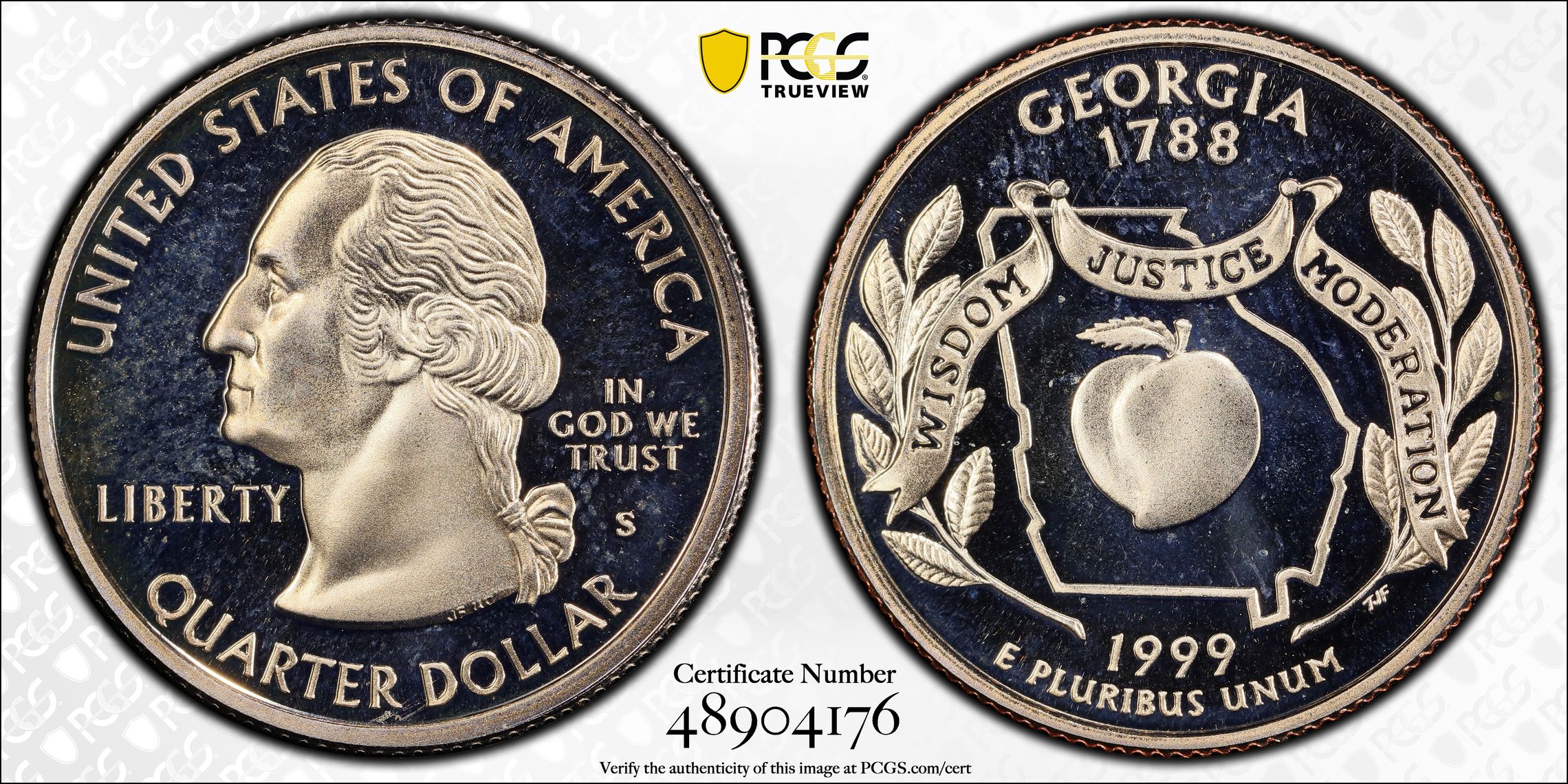 PCGS Certificate Verification Coin Details for Cert #48904176