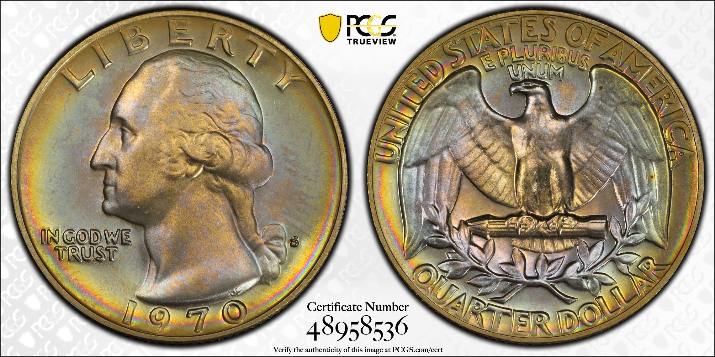 PCGS Certificate Verification Coin Details for Cert #48958536