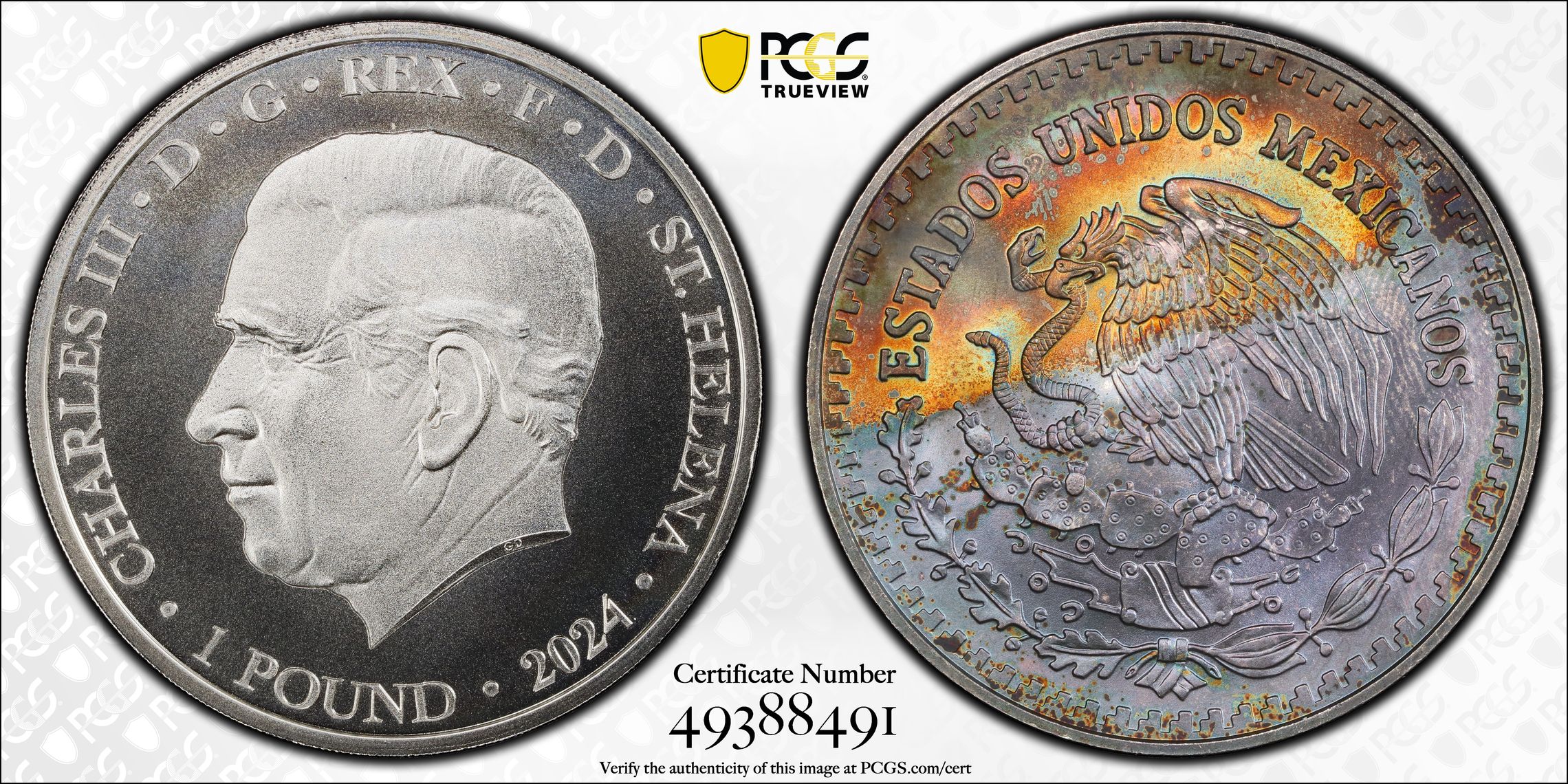 PCGS Certificate Verification Coin Details for Cert #49388491