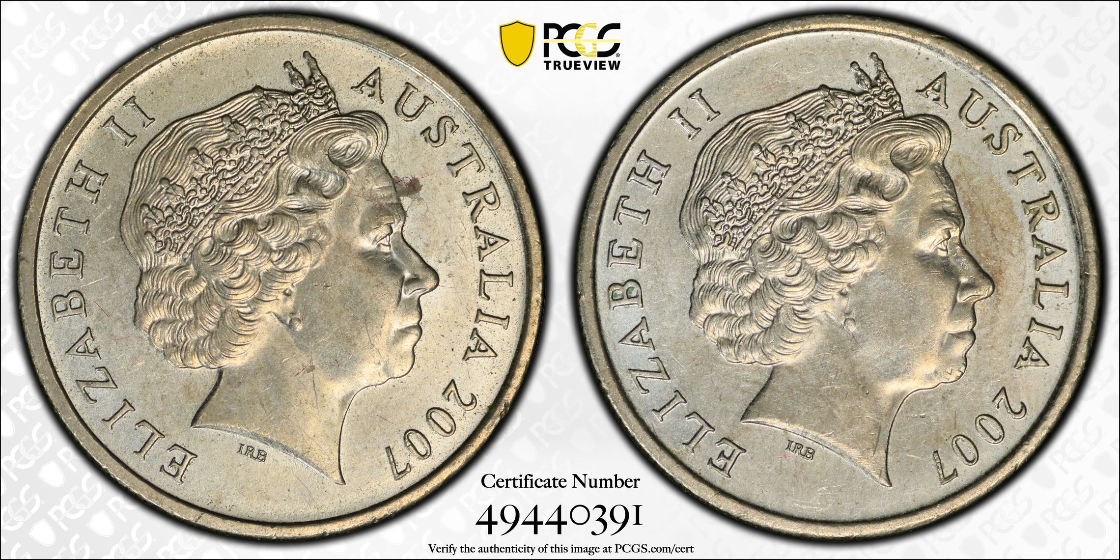 PCGS Certificate Verification Coin Details for Cert #49440391