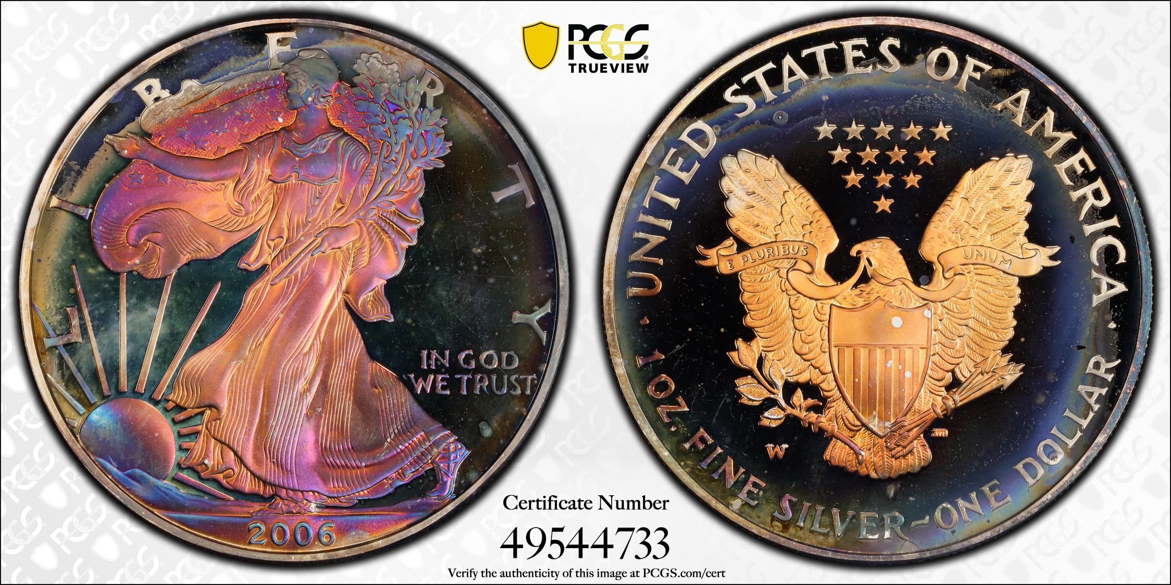 PCGS Certificate Verification Coin Details for Cert #49544733