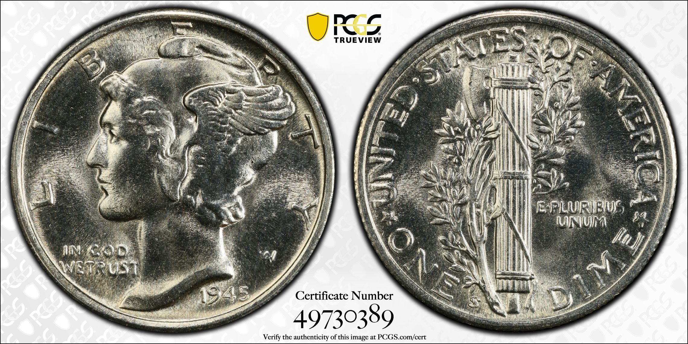 PCGS Certificate Verification Coin Details for Cert #49730389