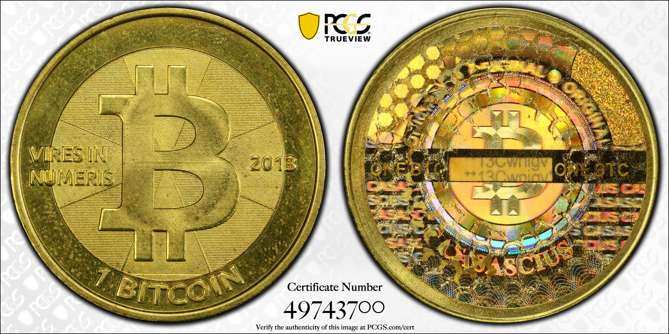 PCGS Certificate Verification Coin Details for Cert #49743700