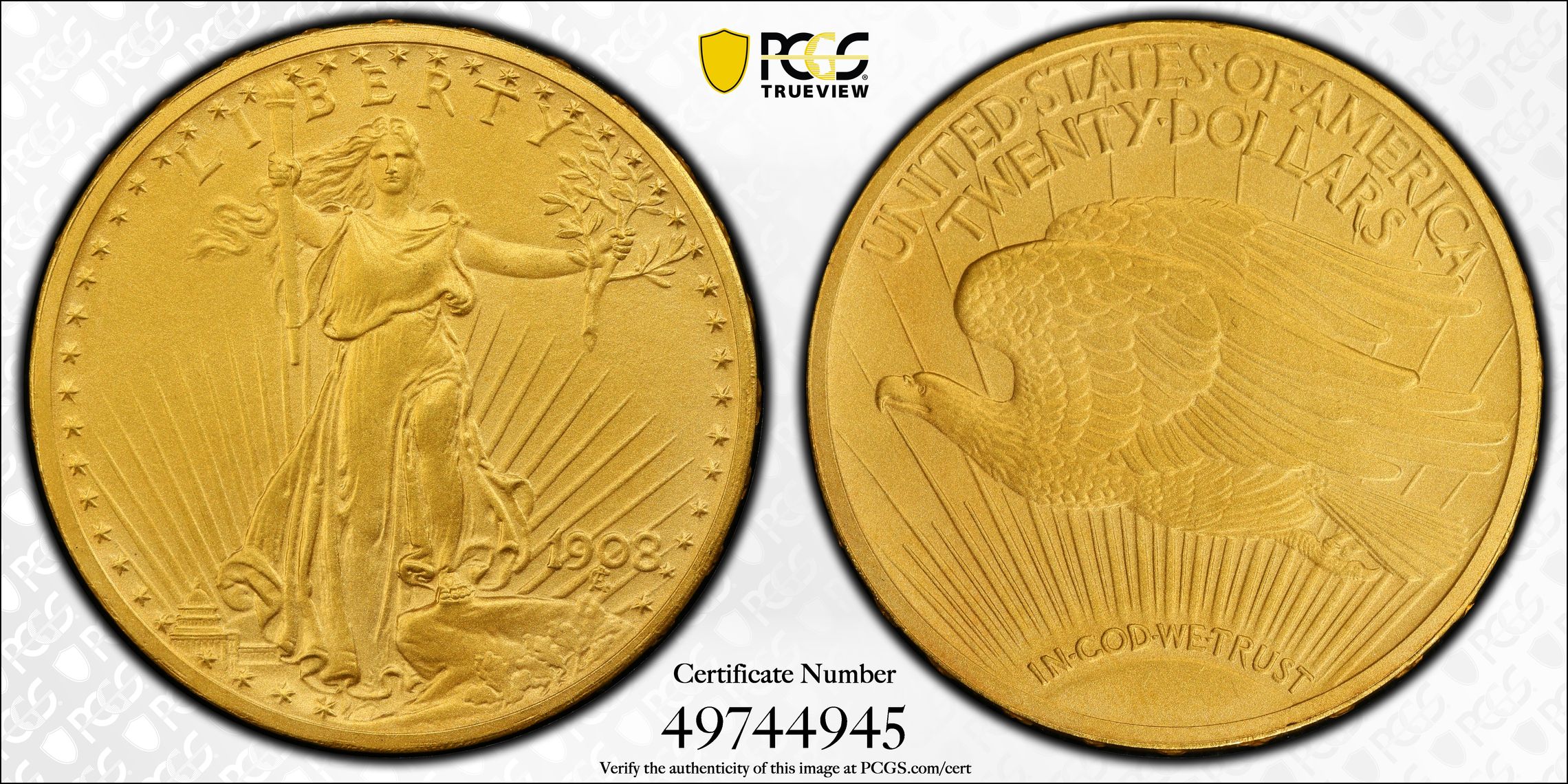 PCGS Certificate Verification Coin Details for Cert #49744945