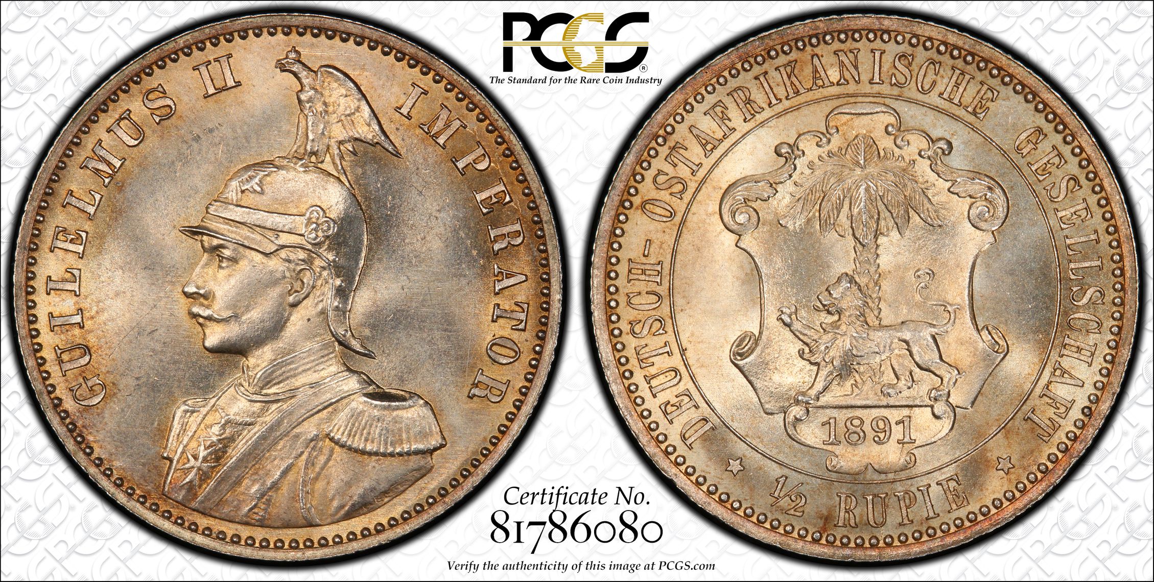 PCGS Certificate Verification Coin Details for Cert #81786080