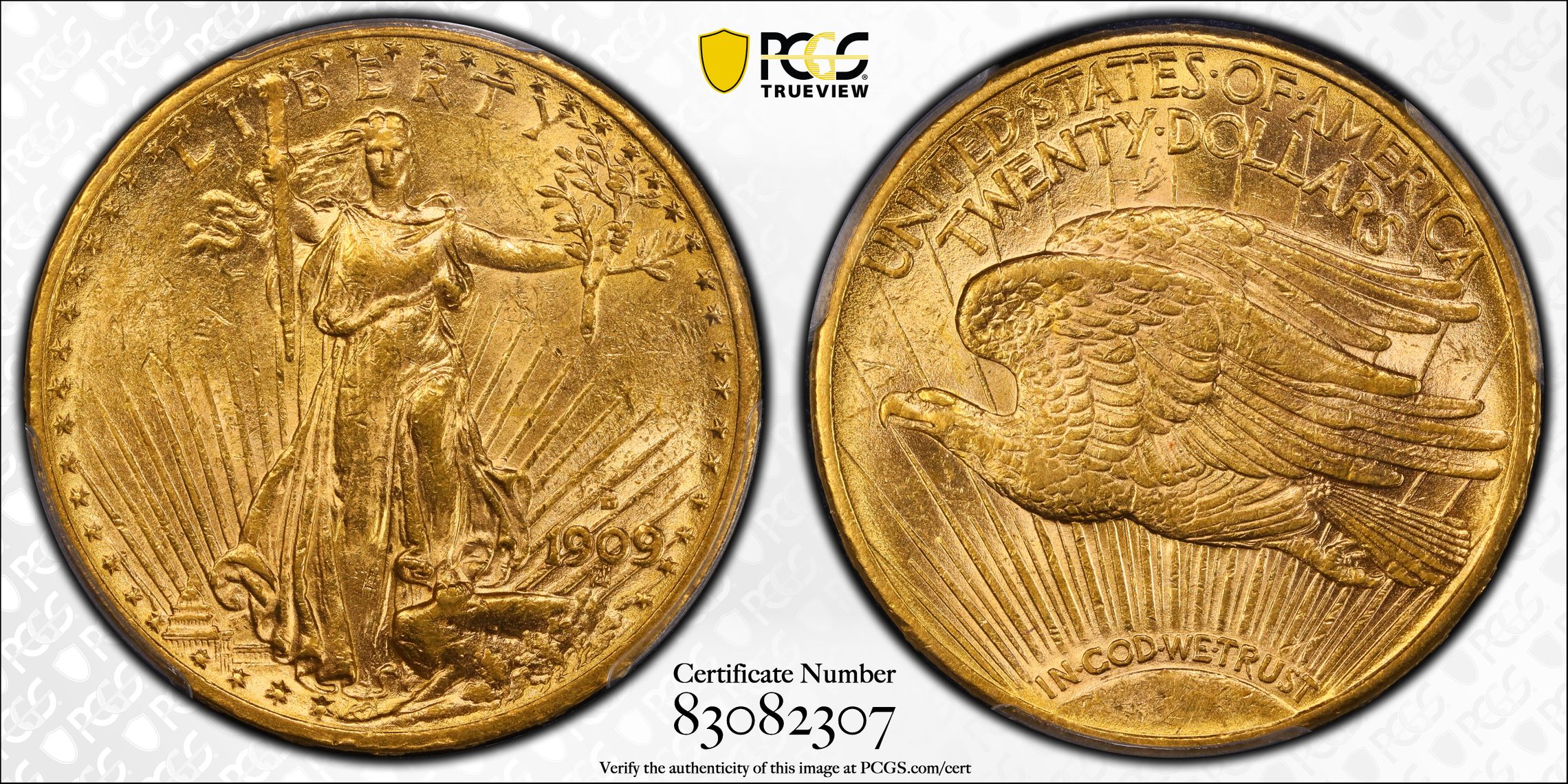 PCGS Certificate Verification Coin Details for Cert #83082307