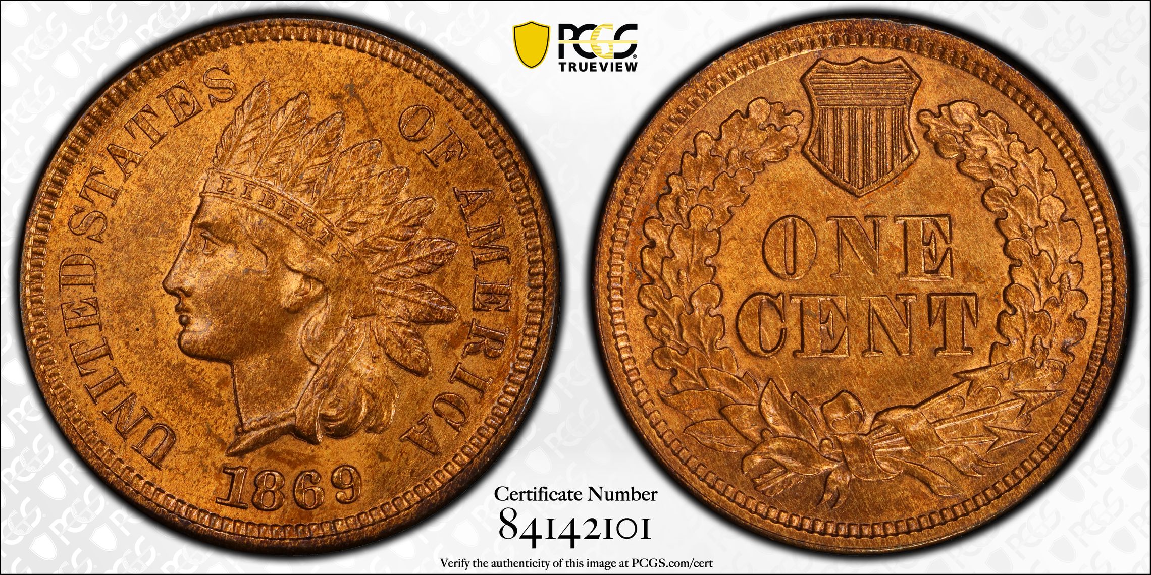 PCGS Certificate Verification Coin Details for Cert #84142101