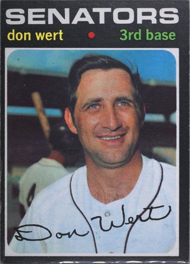 Auction Prices Realized Baseball Cards 1971 TOPPS Don Wert