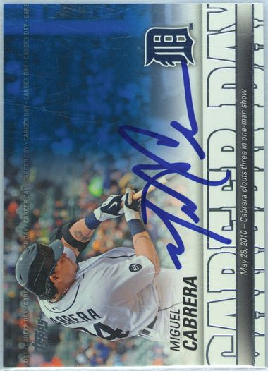 Auction Prices Realized Baseball Cards 2012 TOPPS CAREER DAY Miguel Cabrera
