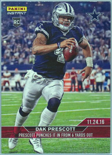 Auction Prices Realized Football Cards 2016 PANINI INSTANT NFL Dak Prescott
