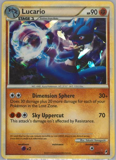 Auction Prices Realized Tcg Cards 2011 Pokemon Call Of Legends Lucario-Holo