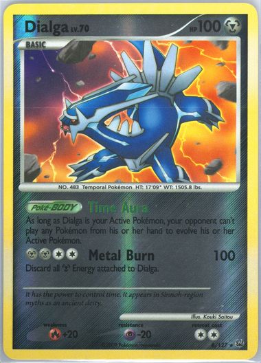 Auction Prices Realized Tcg Cards 2009 POKEMON PLATINUM Dialga-Reverse Foil