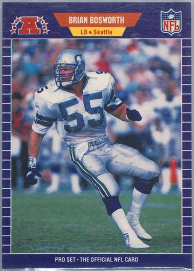 Auction Prices Realized Football Cards 1989 Pro Set Brian Bosworth