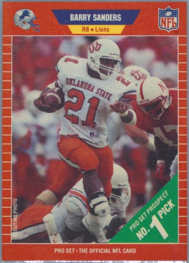Auction Prices Realized Football Cards 1989 Pro Set Barry Sanders