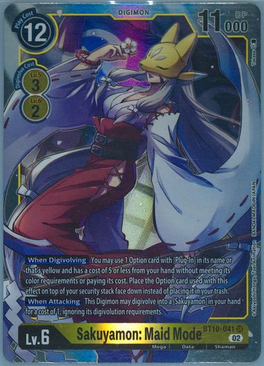 Auction Prices Realized Tcg Cards 2022 Digimon Bt10-Booster Xros Encounter Sakuyamon: Maid Mode