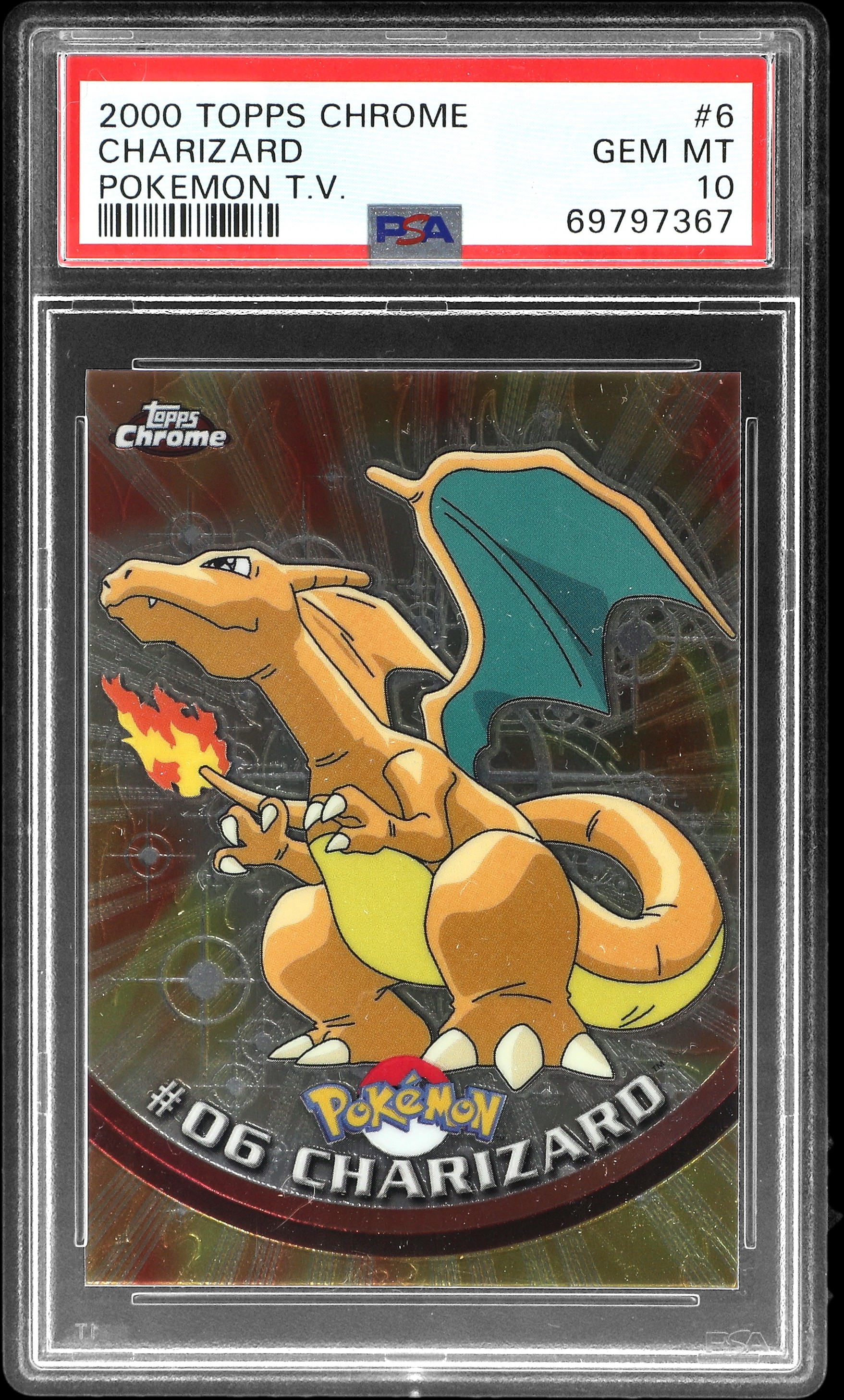 Charizard 2000 Topps Chrome Pokemon T.V. #6 Holo Price Guide - Sports ...