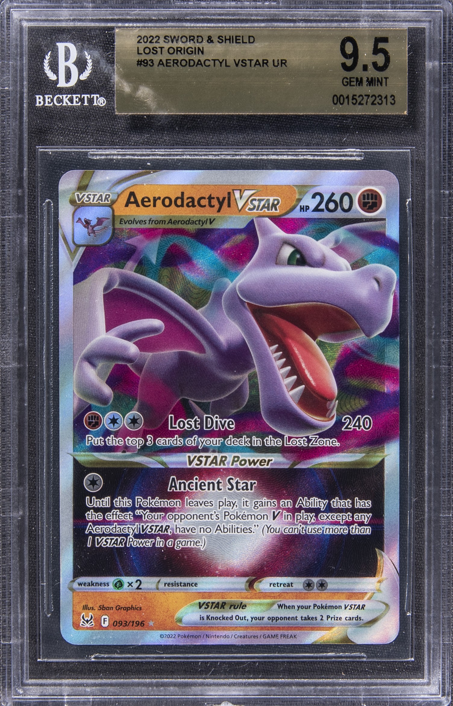 Aerodactyl VSTAR 2022 Sword & Shield: Lost Origin #093/196 Holo Price ...